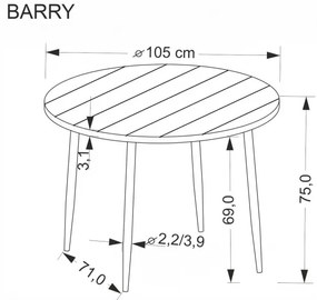 Halmar jídelní stůl BARRY