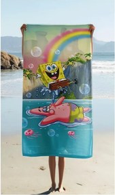 Bavlněná dětská osuška 70x140 cm Sponge Bob "Tropical Duo" – Jerry Fabrics