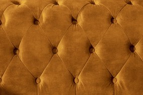 Designová trojsedačka Chesterfield 205 cm hořčičný samet