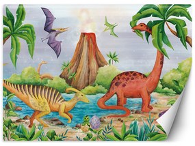 Gario Fototapeta Dinosauři u jezera Materiál: Vliesová, Rozměry: 200 x 140 cm