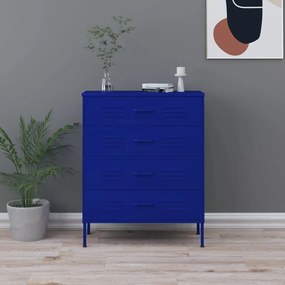 vidaXL Komoda se zásuvkami 80 x 35 x 101,5 cm ocel [336204] Barva: Námořnická modrá