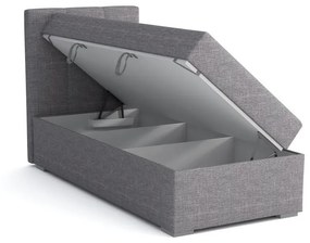 ZETKA FLORYDA MINI 100x200 moderní boxspring postel s úložným prostorem černá 100 x 120 x 208 cm