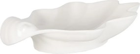 Bílá keramická mísa ve tvaru mušle Shell Bowl - 23*22*6 cm