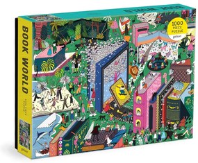 Galison Puzzle Knižní svět 1000 dílků