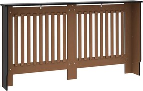 Kryt na radiátor černý 152 x 19 x 81,5 cm kompozitní dřevo 288177