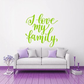 Živá Zeď Samolepka na zeď I love my family Barva: černá