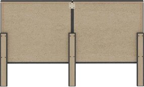 Prošívané čelo postele tmavě šedé textil 160 x 200 cm 287473