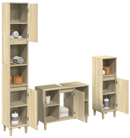 3dílný set koupelnového nábytku dub sonoma kompozitní dřevo 3325079