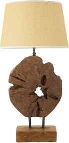 Stolní lampa Kepala 35 cm z masivu hnědá