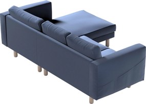 Potah na pohovku IKEA Norsborg 3-místná se šezlongem barva tmavě modrá látka sametová