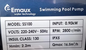 Bazénové čerpadlo Emaux SS100 14 m3/h (FXP 750)