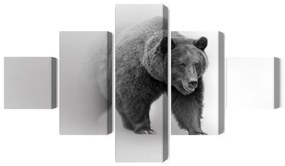 Vícedílný obraz Medvěd V Mlze 3D Nedostatek Nedostatek Plátno Canvas 200x120
