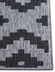 NORTHRUGS - Hanse Home koberce Kusový koberec Twin-Wendeteppiche 105461 Night Silver – na ven i na doma - 80x250 cm