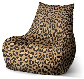 Sablio Sedací vak Bean Gepardí vzor - 100 x 90 x 45 cm