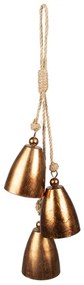 3ks měděné antik závěsné dekorativní kovové zvonky – 11x40 cm