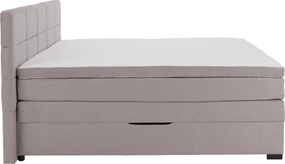 Boxspringová pocketová postel, 200x200, šedohnědá Taupe, APRIL