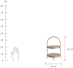 Butlers KATE Etažér 2-patrový 35 cm
