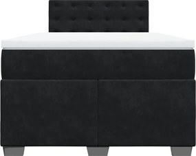 Box spring postel s matrací černá 120 x 200 cm samet 3288596