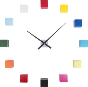 Nástěnné hodiny DIY Cubic barevné