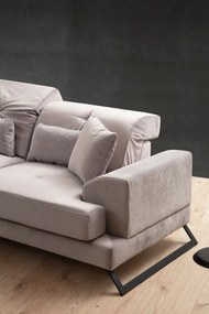 Atelier del Sofa Rohová sedací souprava Frido Right (L3+Chl), Světlá Šedá