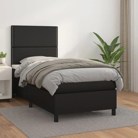 vidaXL Box spring postel s matrací 80 x 200 cm umělá kůže [3142754] Barva: Bílá