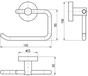 Slezák - RAV Držák toaletního papíru bez krytu COLORADO - , Zlatá lesk