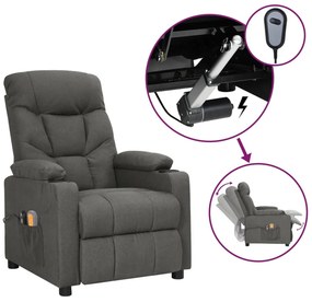 Elektrické masážní křeslo tmavě šedé textil 3098828