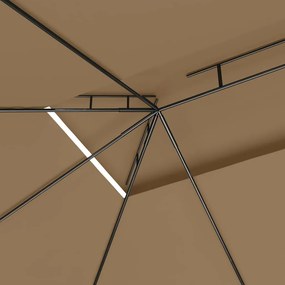 Altán 4 x 3 x 2,7 m taupe 160 g/m² 313916