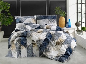 Brotex Flanelové francouzské povlečení 240x220 70x90 Laris blue