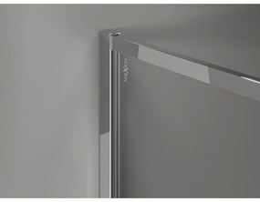 Mexen Kioto-F, sprchová zástěna s rámem 100 x 202 cm, 8 mm sklo námraza, chromový profil, 800-100-104-01-30