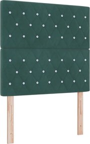 Postel s boxspringem s čelo Tmavě zelená 120 x 200 cm samet 3344864