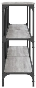Konzolový stolek šedý sonoma 160 x 30 x 75 cm kompozit a železo