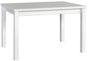 Rozkládací jídelní stůl Hannes 120 x 80 cm Bilá deska stolu a bílé nohy