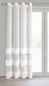 ZÁCLONA NA KROUŽCÍCH MARGARET4 140X250 CM KRÉMOVÁ