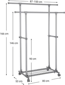 Věšákový stojan na kolečkách LLR13GY