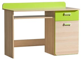 Psací stůl LORENTO L10 Jasan coimbra + zelená limetka