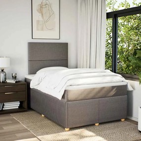 Box spring postel s matrací taupe 120x200 cm textil 3294320