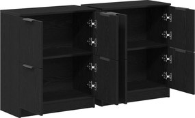 Servírovací skříň 2 ks Černý dub 60 x 30 x 70 cm 3333073