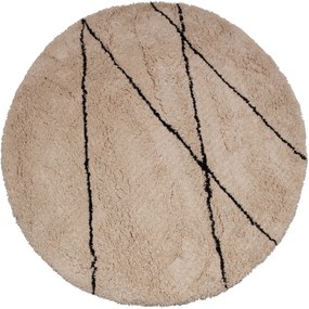 WOOOD CLEO koberec hnědý kulatý Ø200CM
