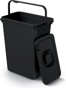 Odpadkový koš System Flad s víkem 10 L černý
