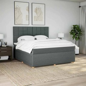 Box spring postel s matrací tmavě šedá 180x200 cm textil 3292136
