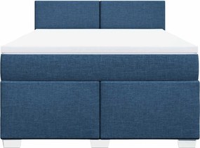 Box spring postel s matrací modrá 140x190 cm textil 3288182