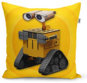 Sablio Polštář Wall-E robot Žlutý - 50x50 cm