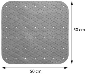 Předložka do koupelny Hailey, 50x50 cm, šedá