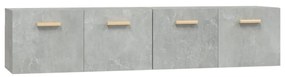 vidaXL Nástěnné skříňky 2 ks betonově šedé 80 x 35 x 36,5 cm kompozit