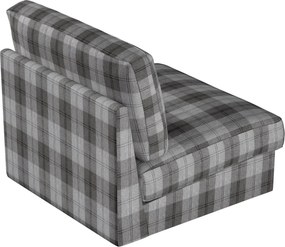 Potah na neskládací křeslo IKEA Kivik barva šedá látka pletený vzor, vzorované
