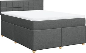 Box spring postel s matrací tmavě šedý 140 x 190 cm textil 3288976