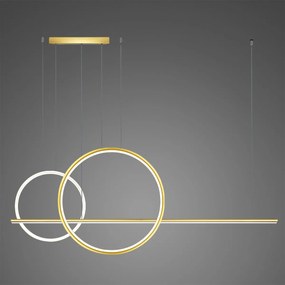 LED závěsné světlo LINEA No.4 B Φ60/40 cm white - gold 3000K