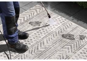 Šedo-krémový venkovní koberec NORTHRUGS Biri, 200 x 290 cm