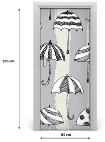 Samolepící fototapeta na dveře Deštníky 85x205 cm